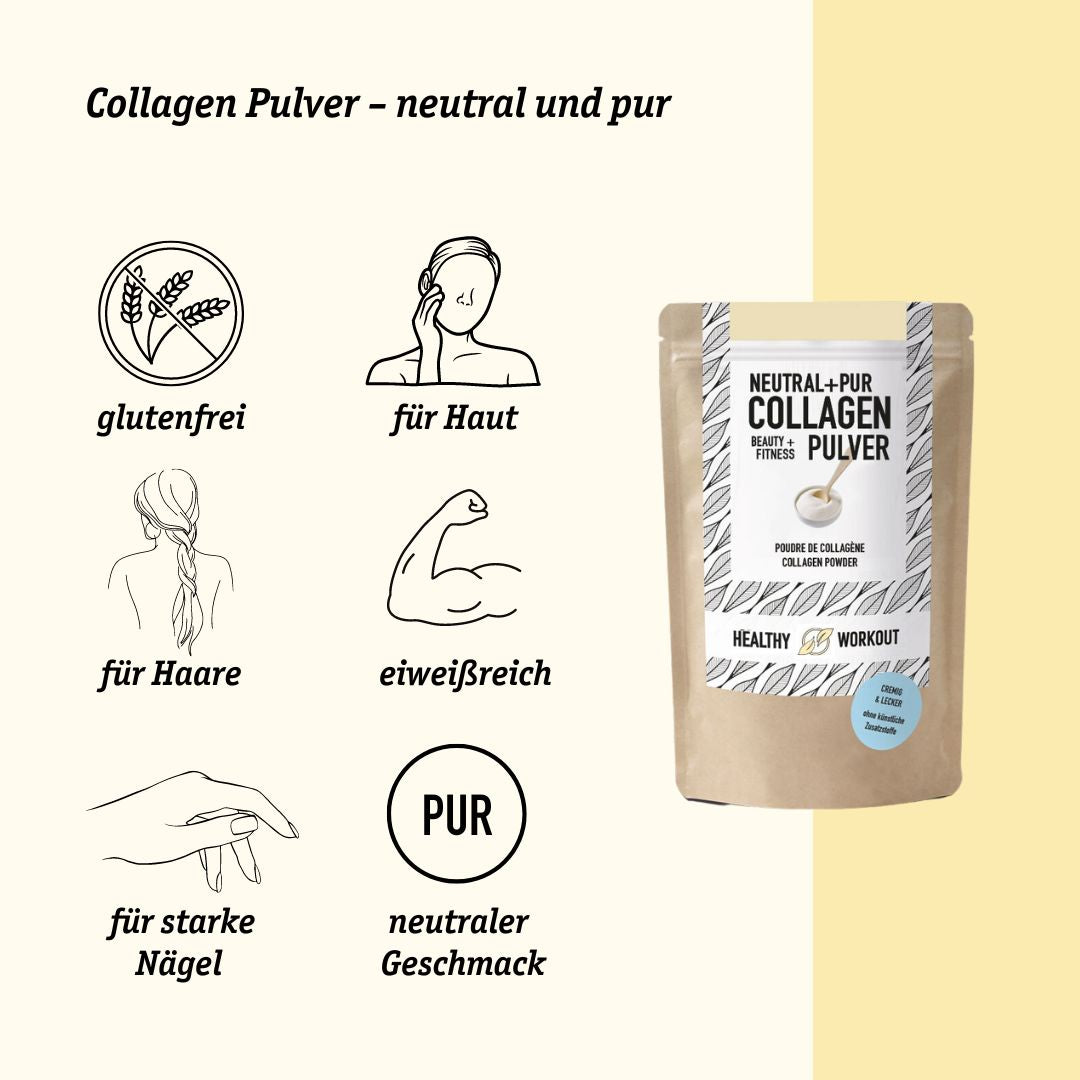 Collagen Pulver - Rind, neutral und pur – Organic Workout Online Shop